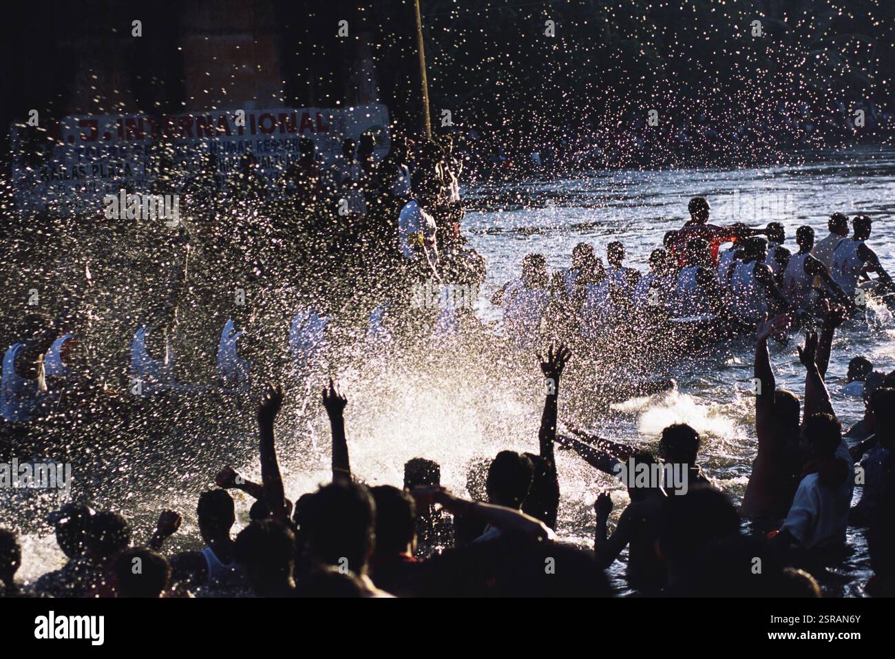 Boat race at Payippad winners, Kerala, India, Asia Stock Photo - Alamy