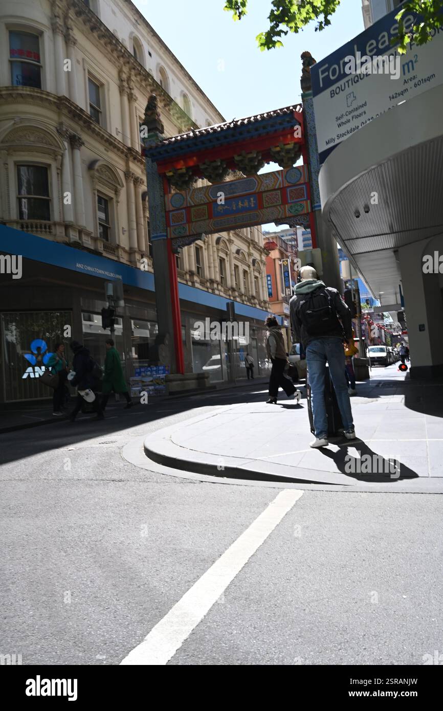 gateway entrance to little Bourke street, Chinatown, Melbourne Stock ...