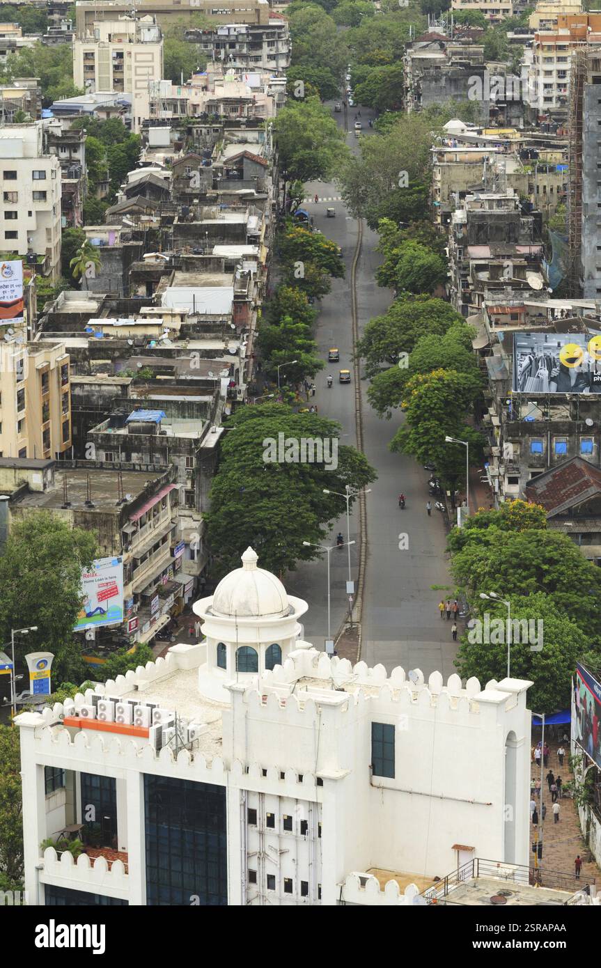 Aerial view of shivaji park with sena bhavan, Bombay Mumbai ...