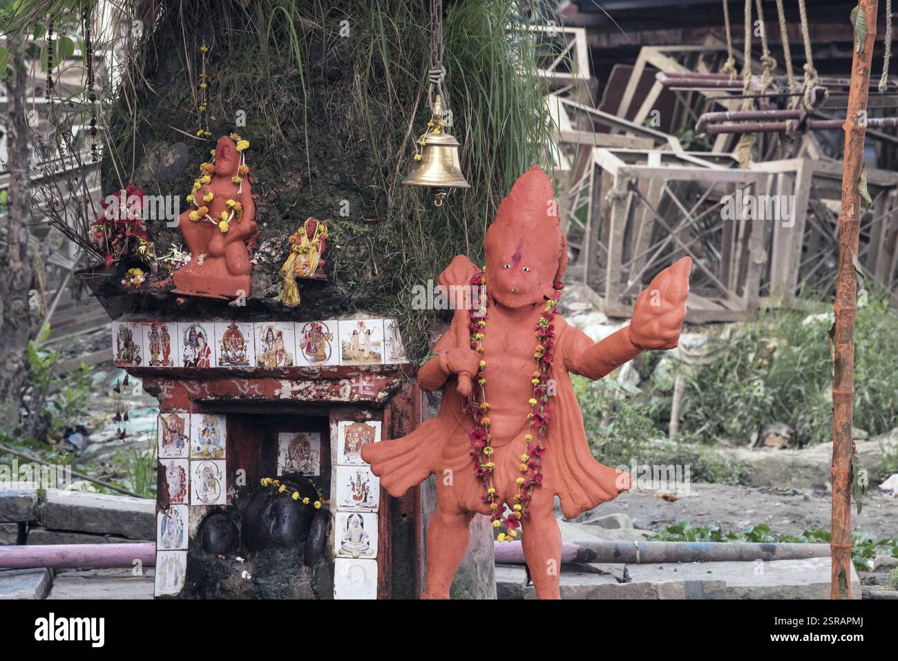 Hanuman temple under tree, babughat, kolkata, west bengal, India, Asia ...