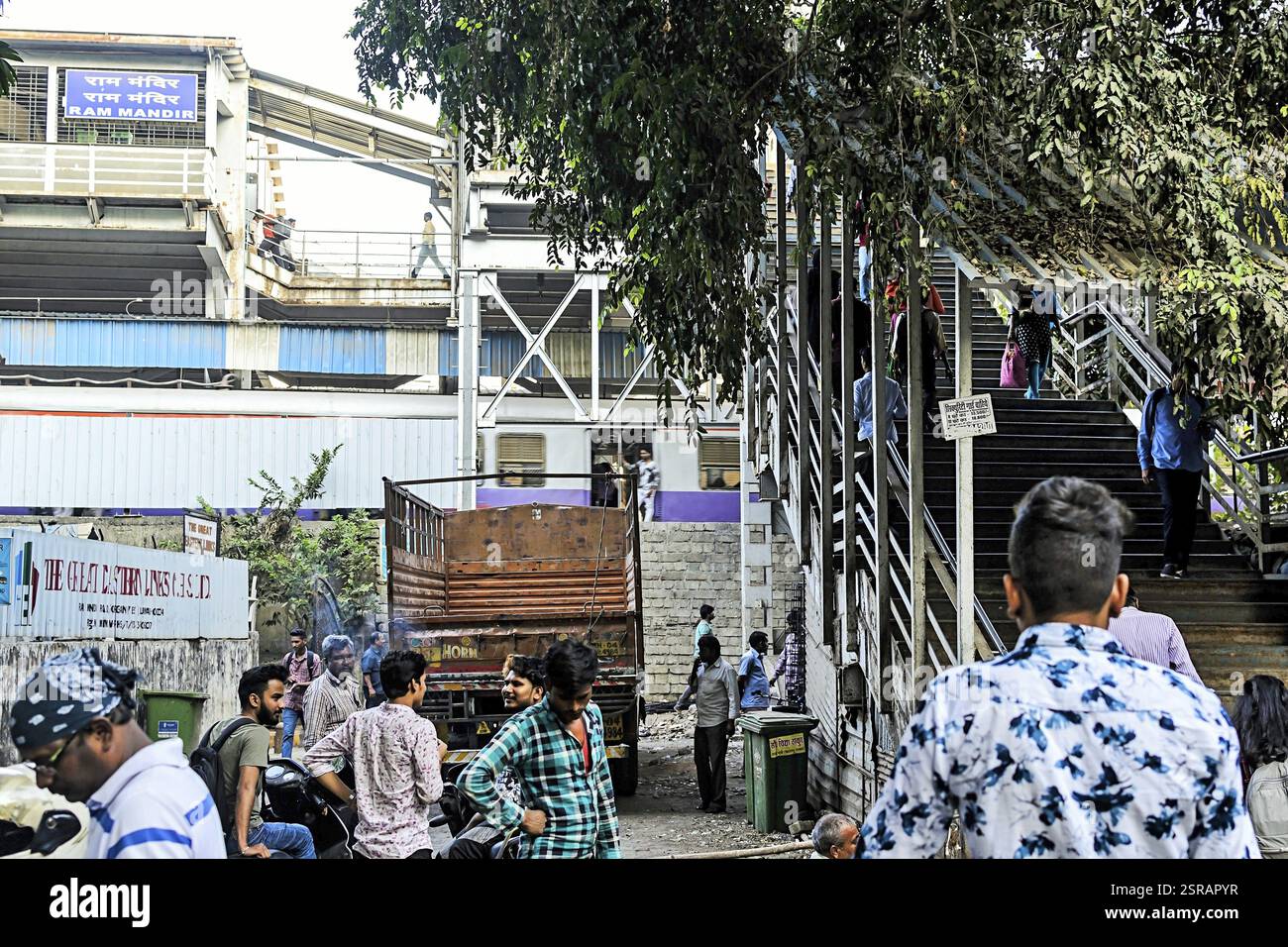 Ram Mandir Railway Station, Mumbai, Maharashtra, India, Asia Stock ...