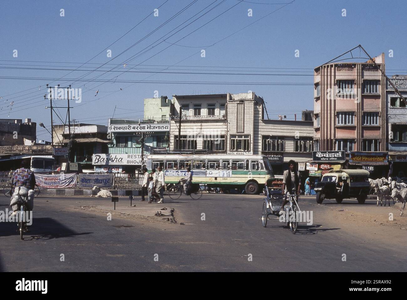 View of busy street at Kota city, Rajasthan, India, Asia Stock Photo ...