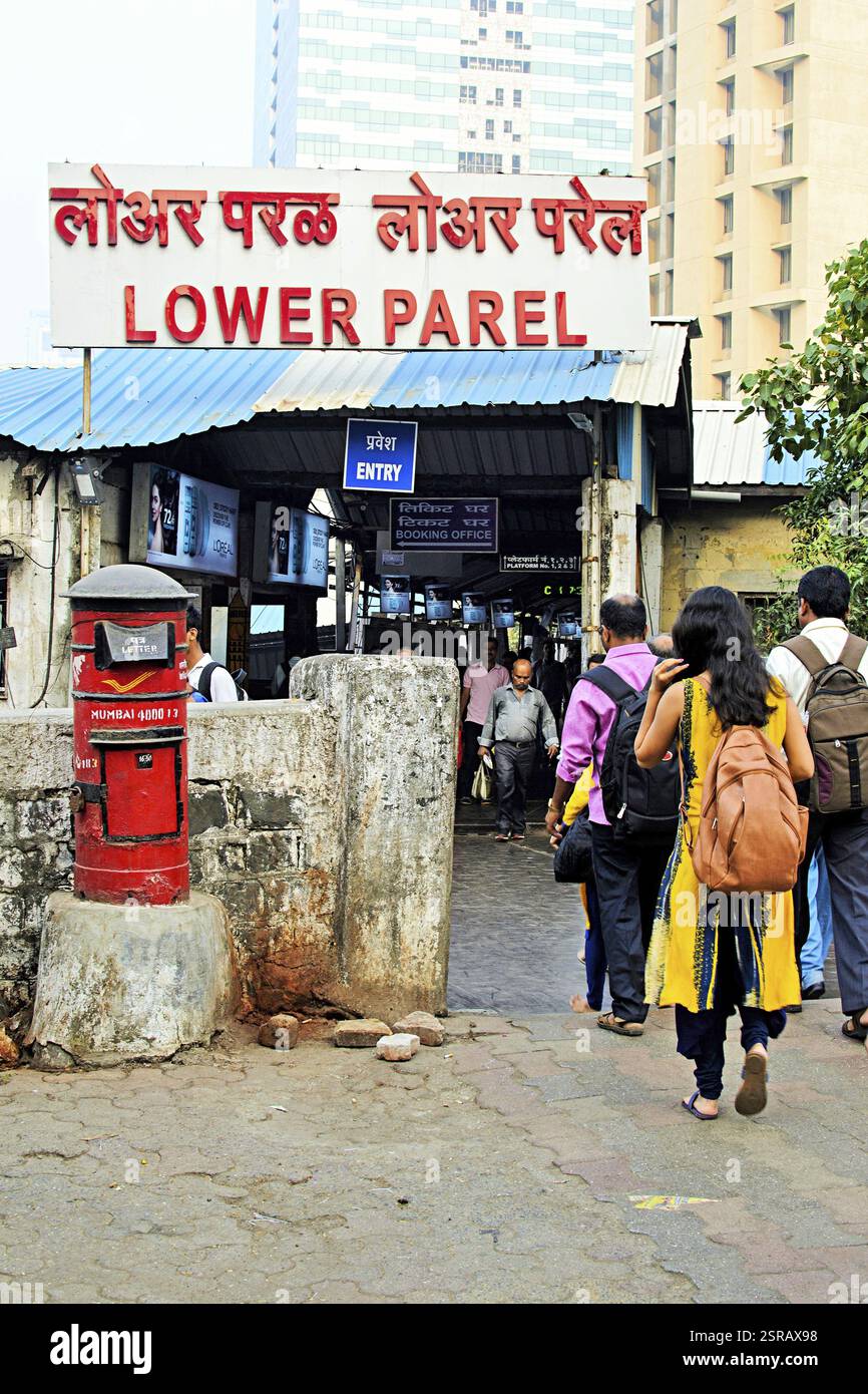 Lower Parel Railway Station, Mumbai, Maharashtra, India, Asia Stock ...