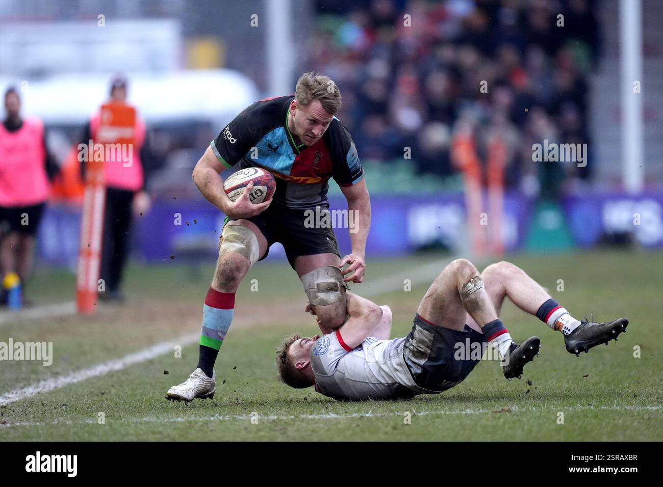 London, England. 14th February, 2025. Harlequins' Alex Dombrandt with ...