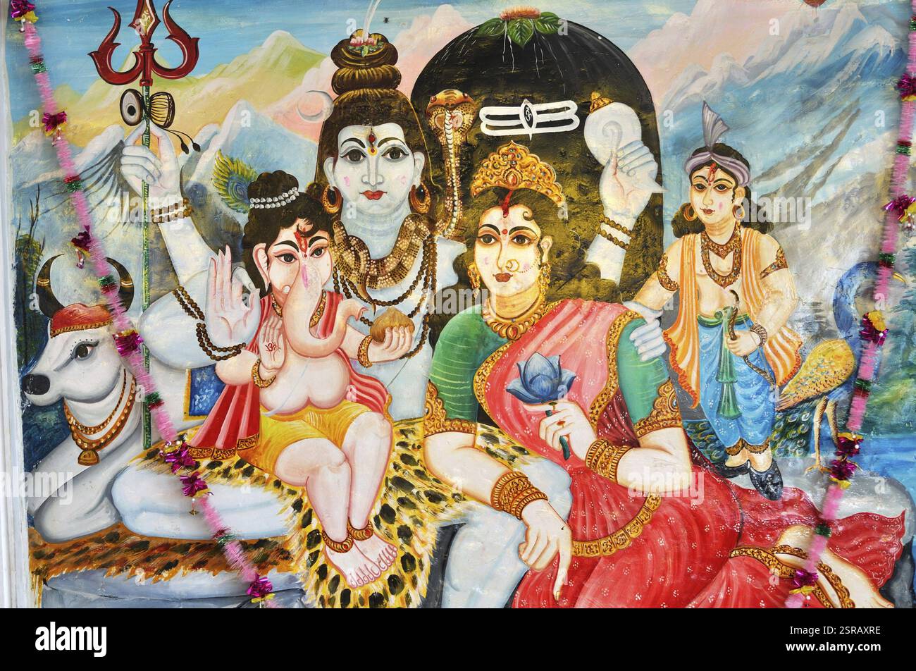 Painting of shiva parvati Stock Photo - Alamy