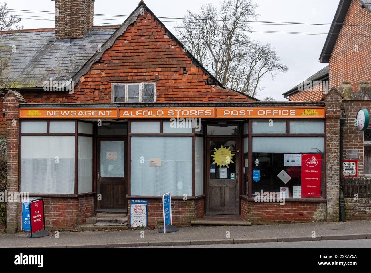 Closed down village shop, Alford Stores convenience store and post ...