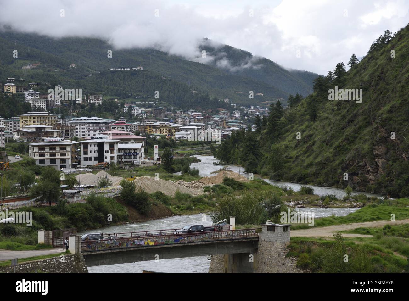 Aerial, view, capital, city, Thimphu, Bhutan, Asia Stock Photo - Alamy