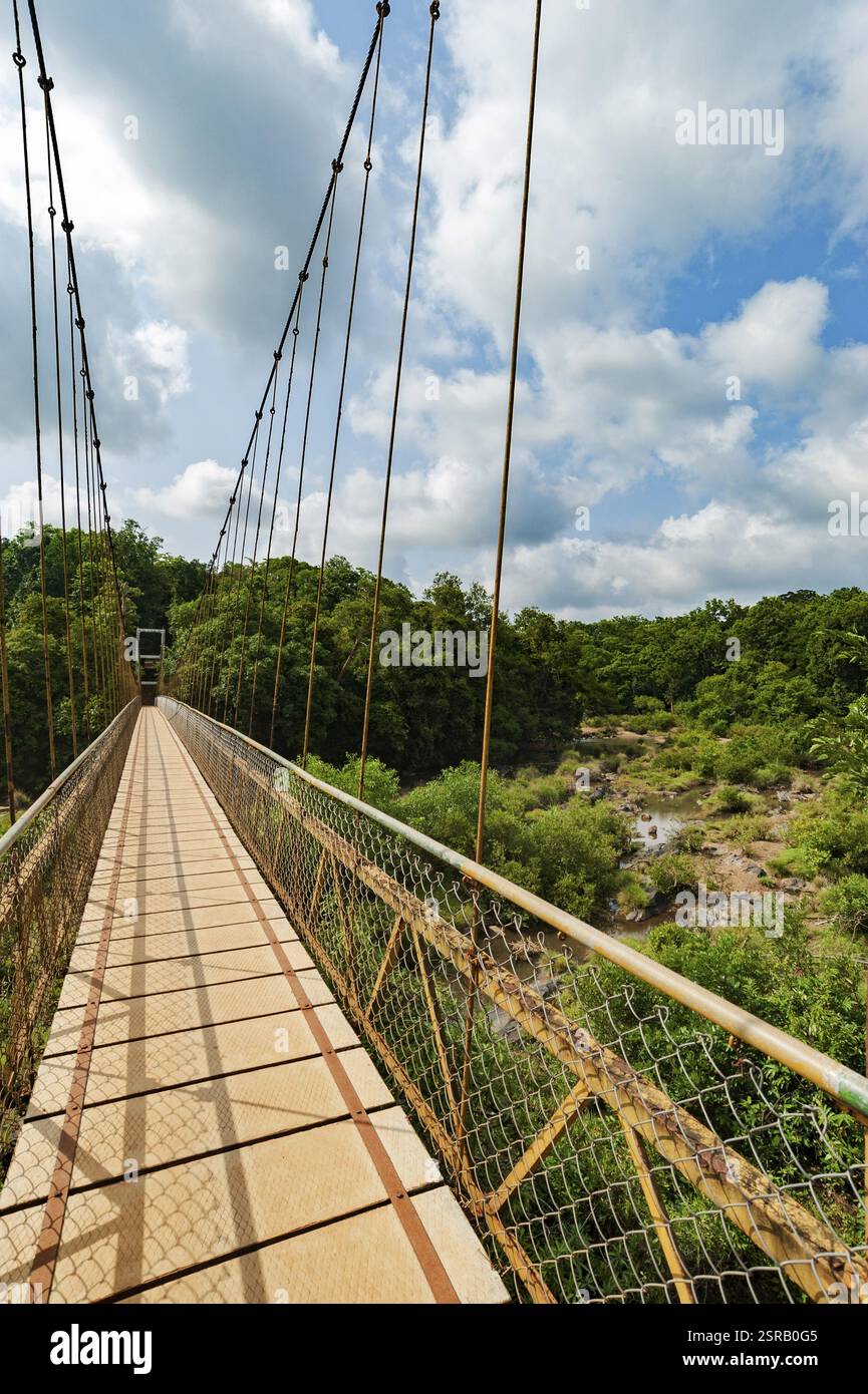 Hanging bridge, karnataka, india, asia Stock Photo - Alamy