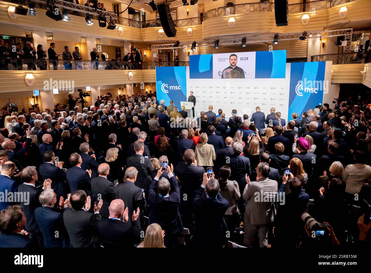 Standing ovation before speech of VOLODYMYR ZELENSKYY, President of ...