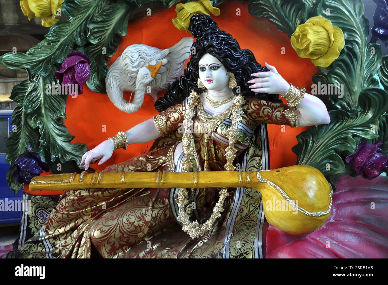 Devi Saraswati Learning Stock Photo - Alamy