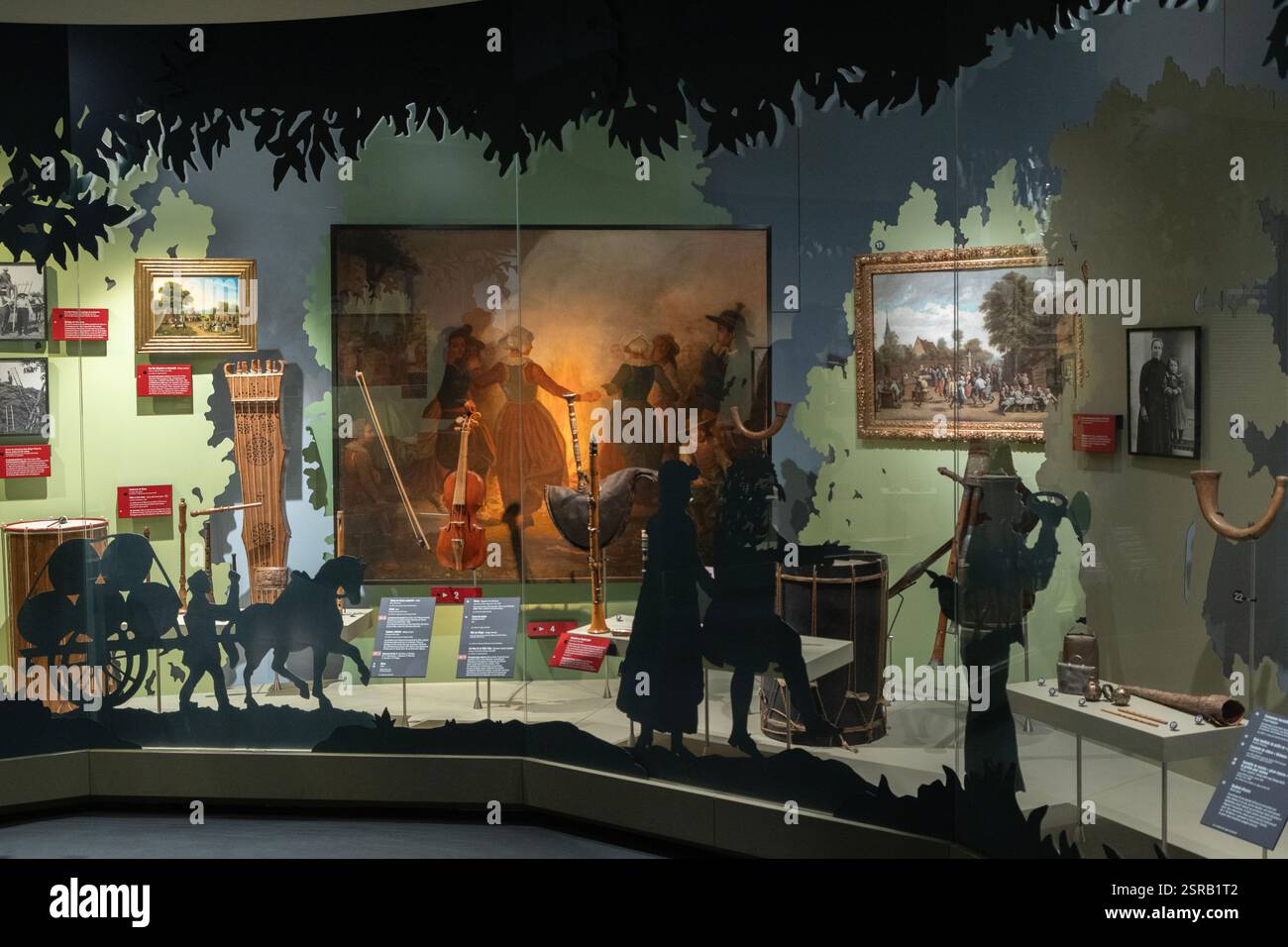 The "rural world" gallery at the MuPop Music Museum which holds France ...