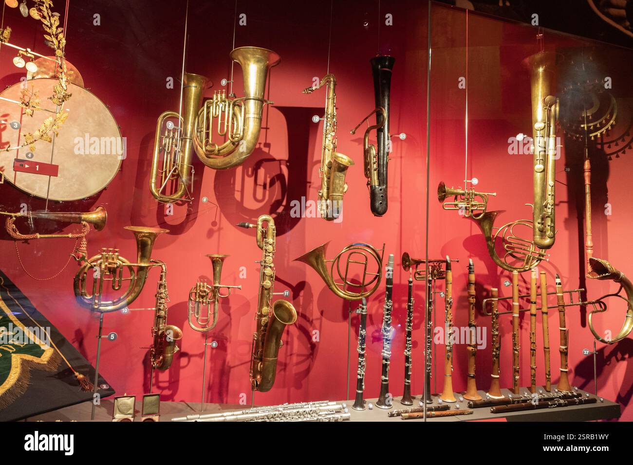 Some rare and unusual wind instruments on exhibit in the "dance hall ...
