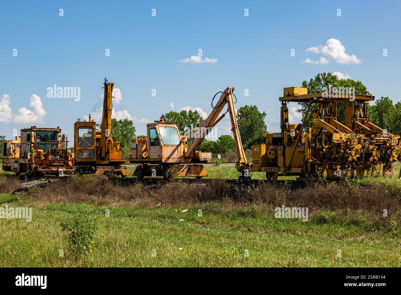 Vintage railroad maintenance equipment on display at the Fort Wayne ...