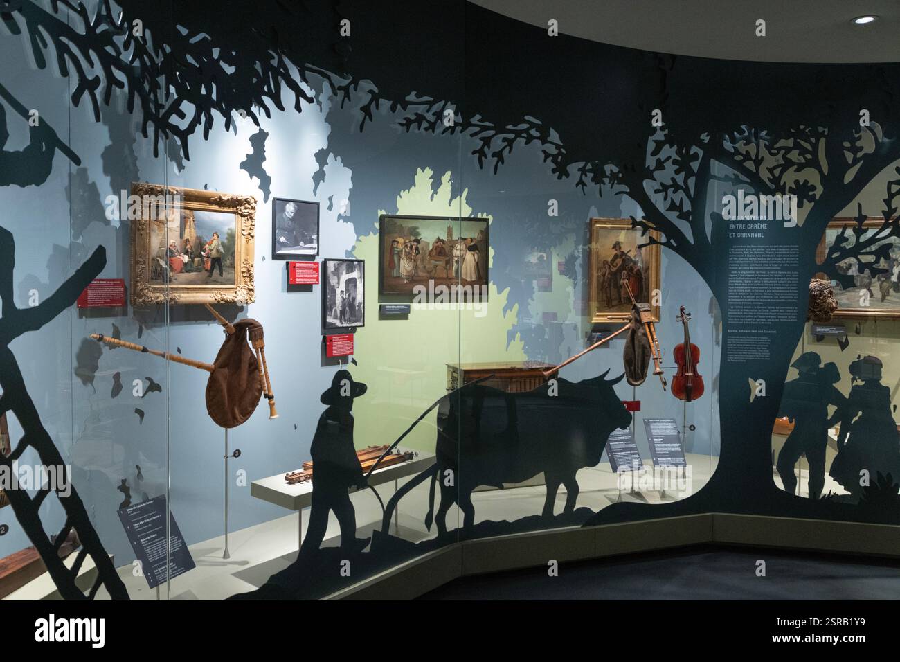 The "rural world" gallery at the MuPop Music Museum which holds France ...