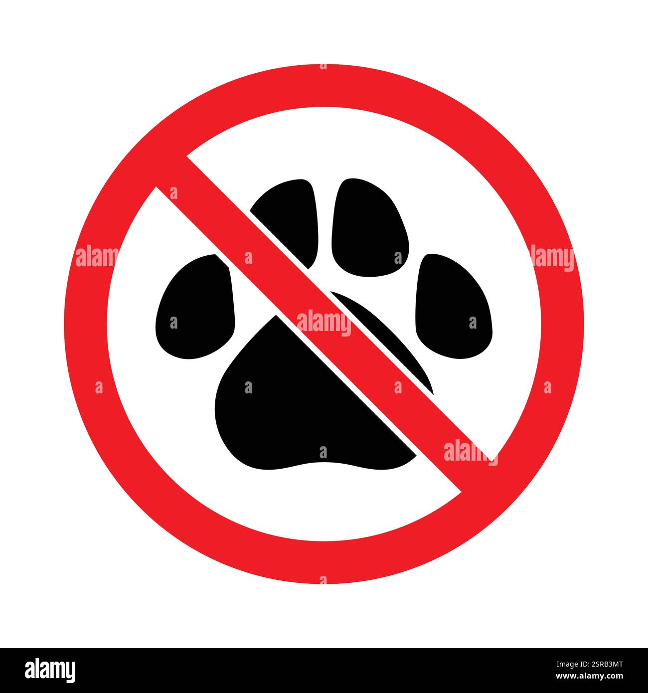 No pets and animals allowed red prohibited ban symbol footprint marks ...