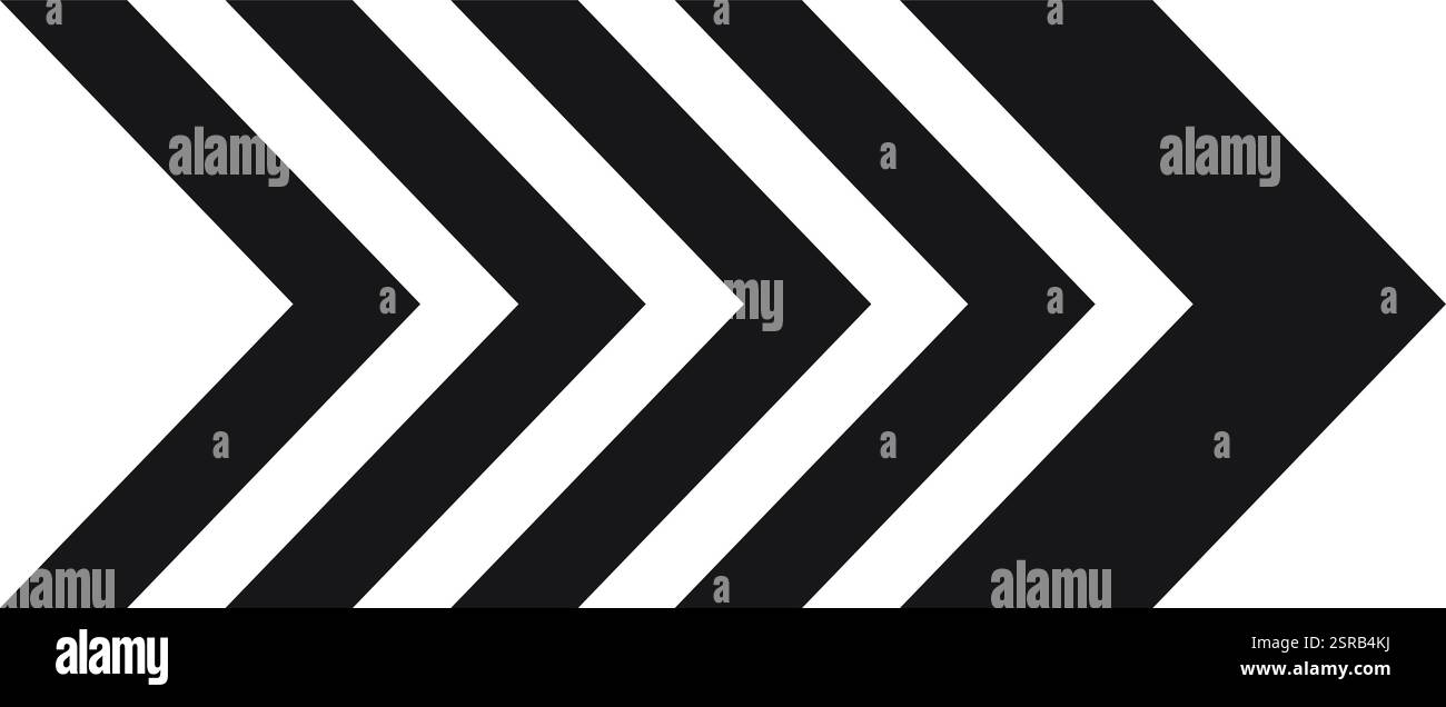 Four black arrows are pointing to the right side of a white background, creating a simple yet ...