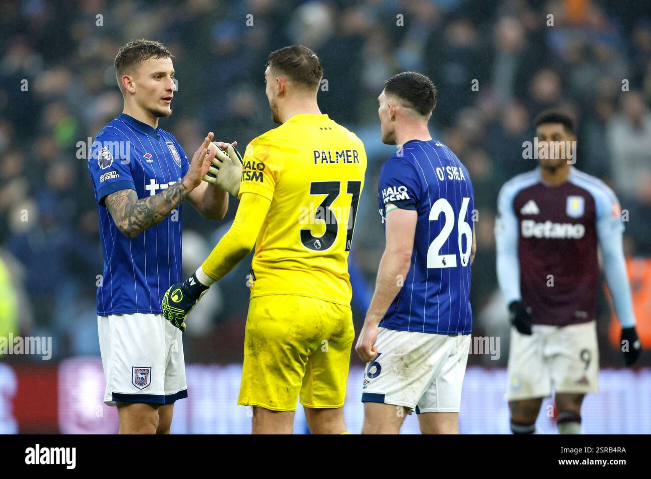 Ipswich Town goalkeeper Alex Palmer (centre) celebrates with team-mates ...