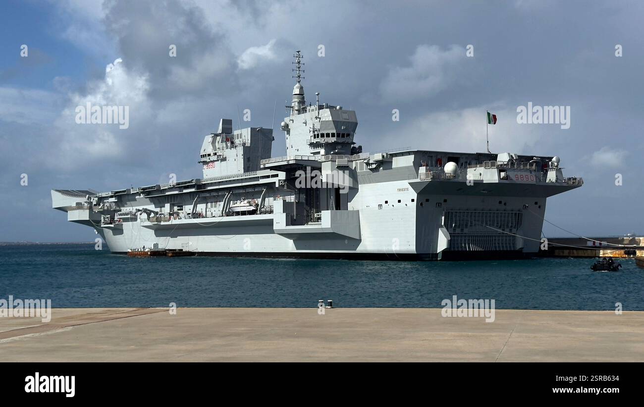 Ship Trieste, optical badge L 9890, a multi-role amphibious assault ...