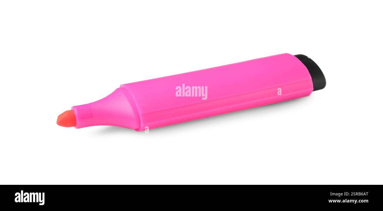 One bright highlighter isolated on white. School stationery Stock Photo ...