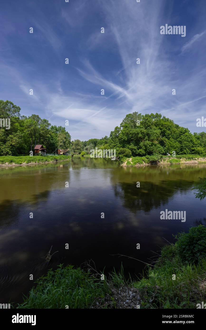 Confluence of Morava and Dyje rivers, Zahorie (CHKO Zahorie), triple ...