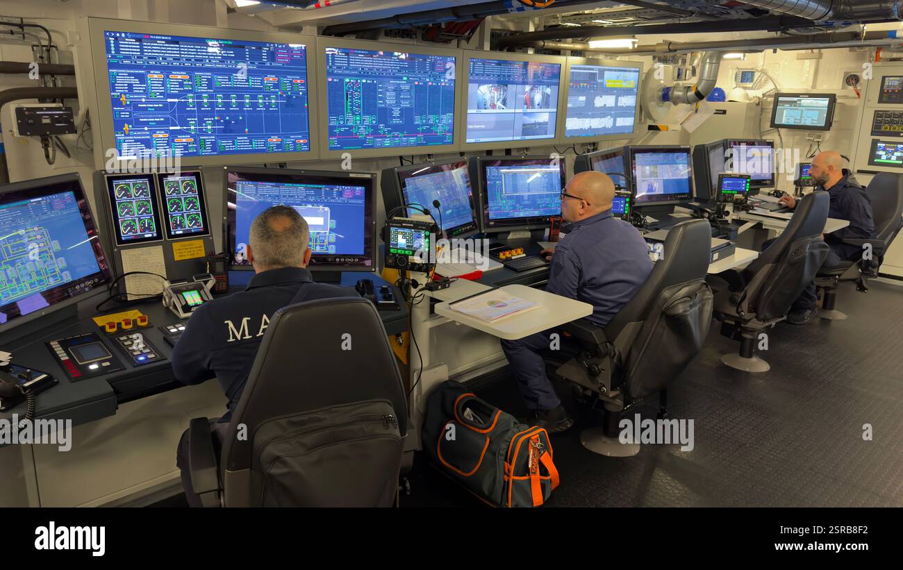 Operations room of the Trieste ship, L 9890, a multi-role amphibious ...