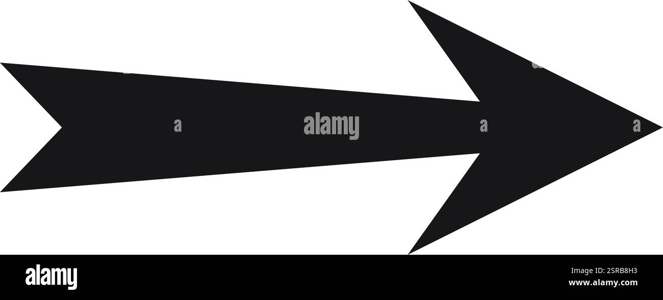 Simple black arrow pointing right against a clean white background ...