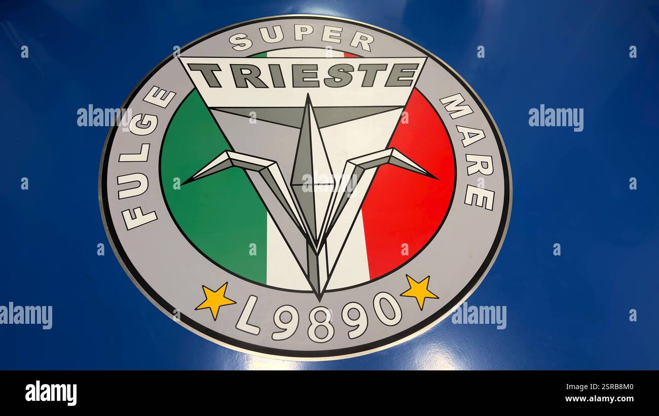 Ship Trieste, optical badge L 9890, a multi-role amphibious assault ...