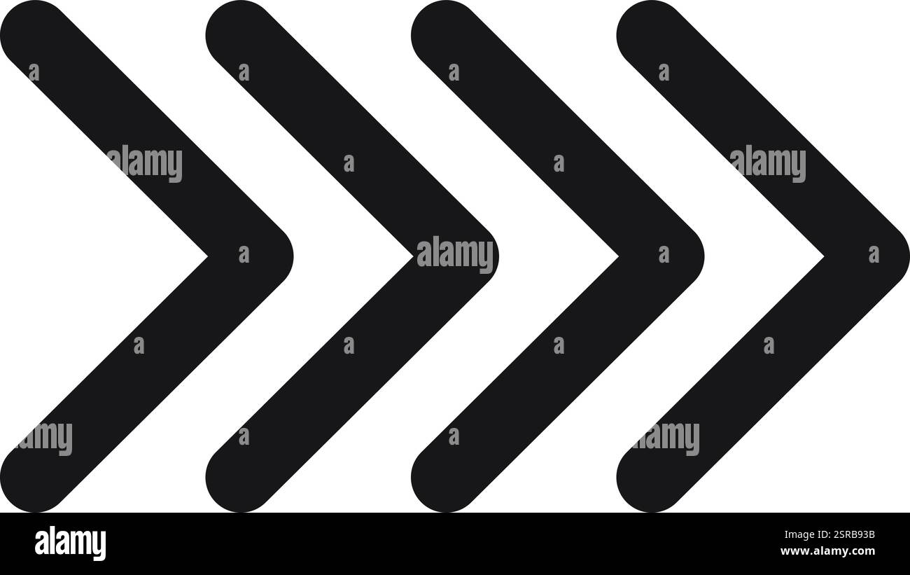 Three thick black arrows pointing to the right create a strong sense of ...