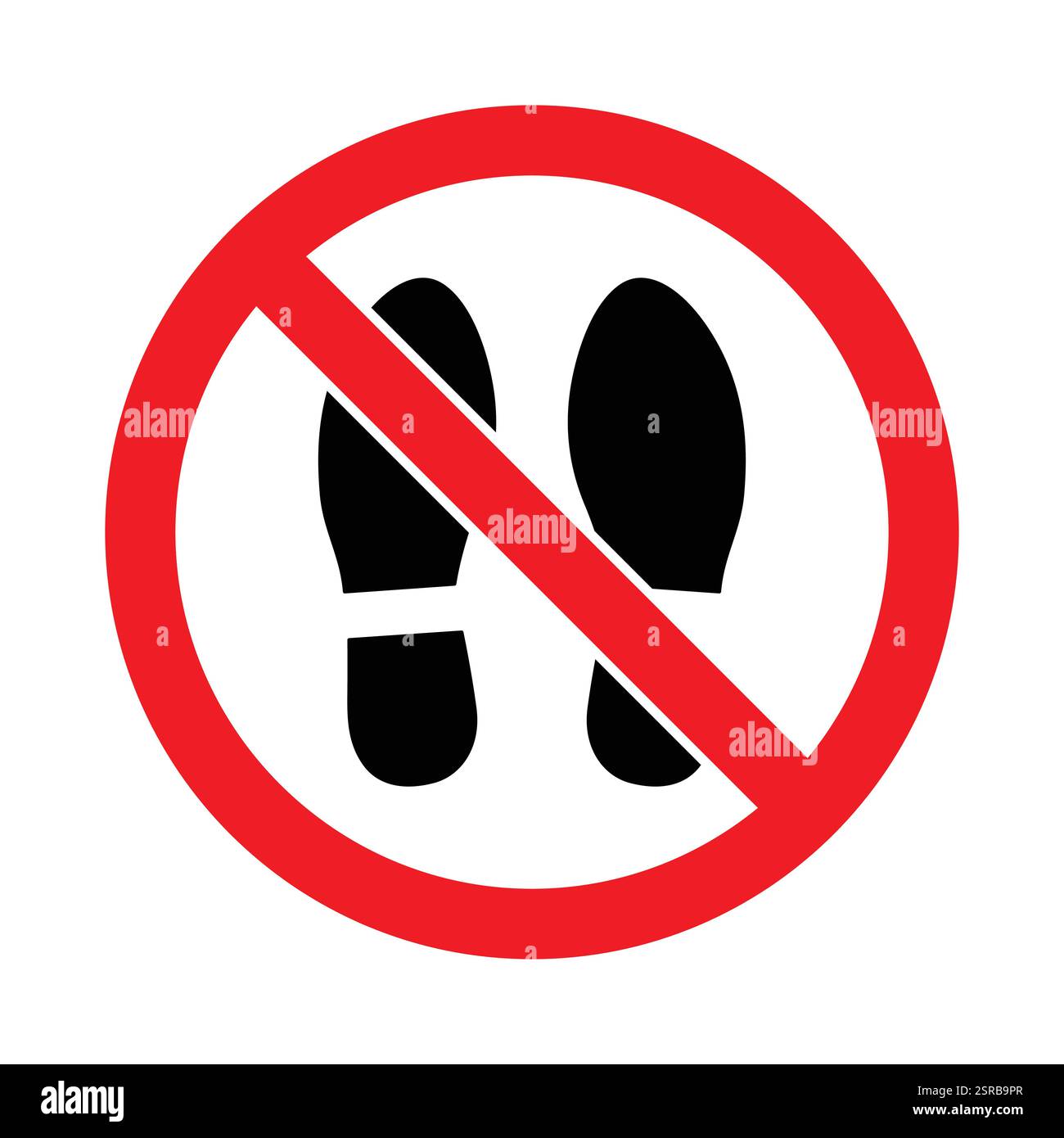 Shoes not allowed or remove footwear warning sign red prohibited ban ...