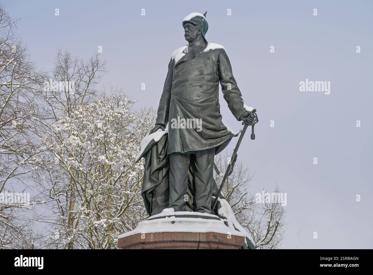 Winter, Schnee, Bismarck Nationaldenkmal, Großer Stern, Tiergarten ...