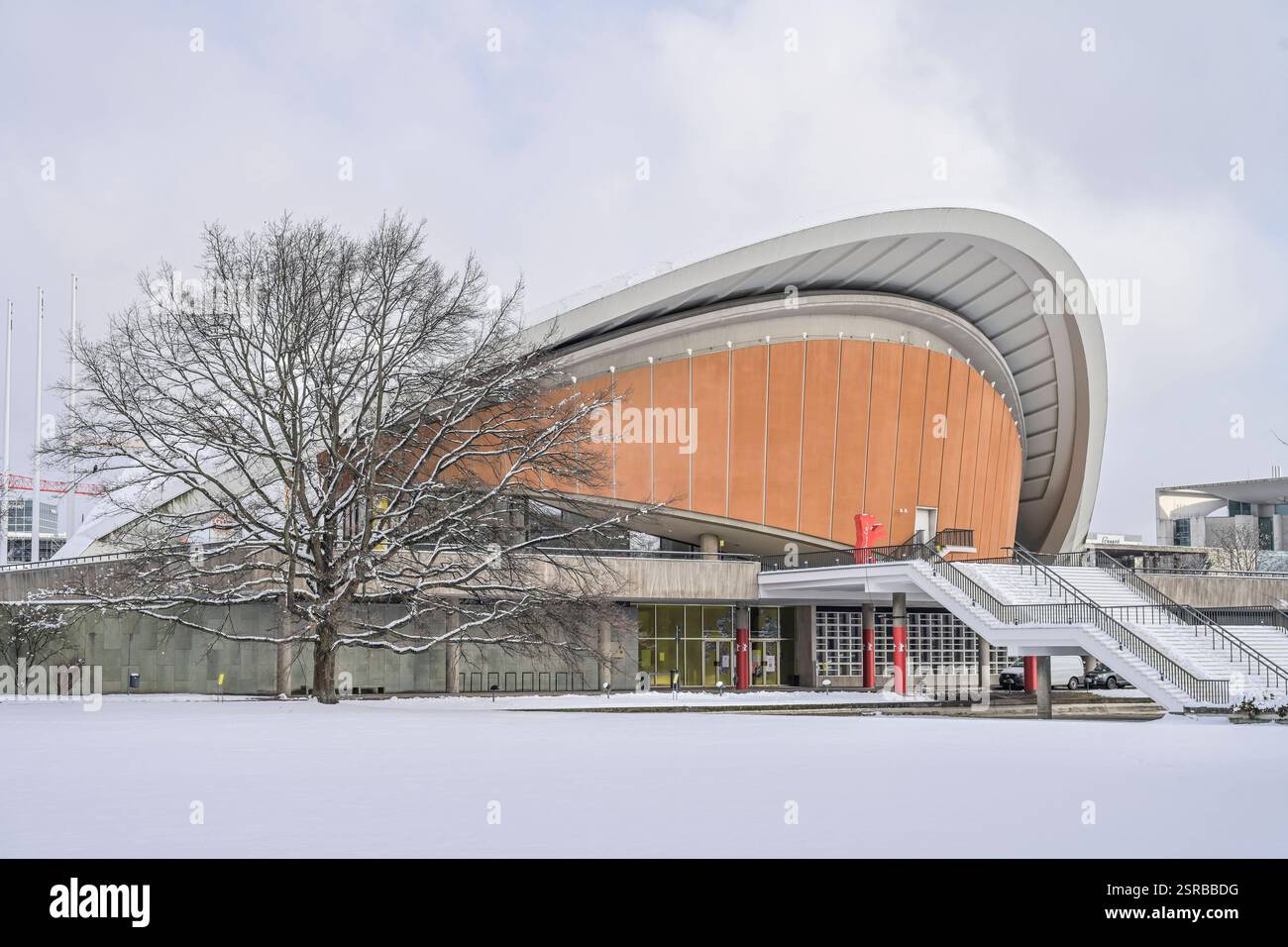 Winter, Schnee, Haus der Kulturen der Welt, John-Foster-Dulles-Allee ...