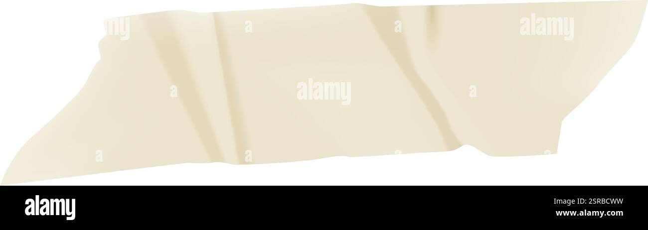Beige adhesive tape with folds and wrinkles creating a textured surface ...