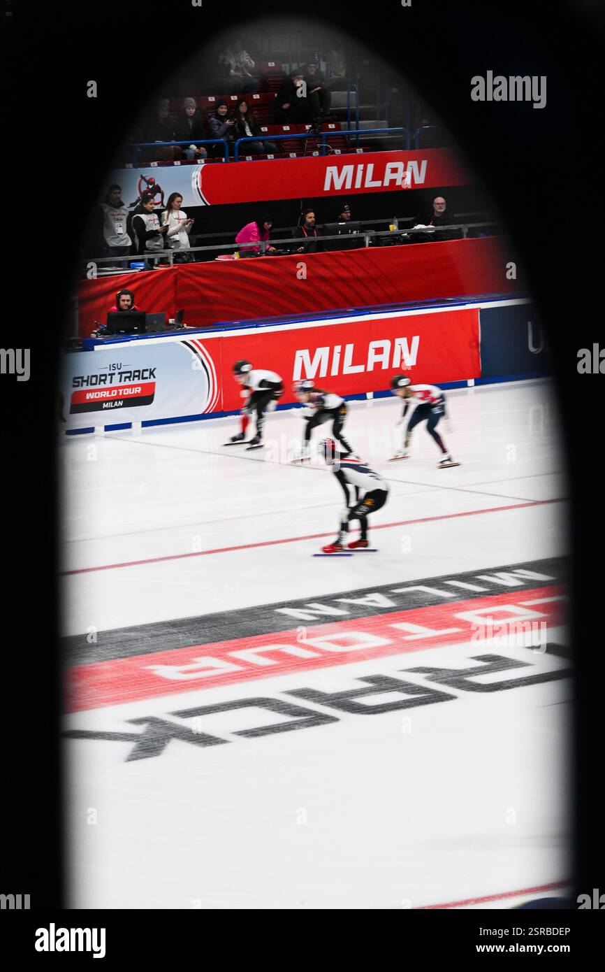 General view of Unipol Forum Milano during Speed Skating Stadium in ...