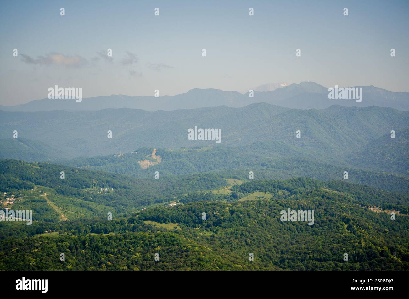 Vast mountain range view showcasing rolling hills and dense forest ...