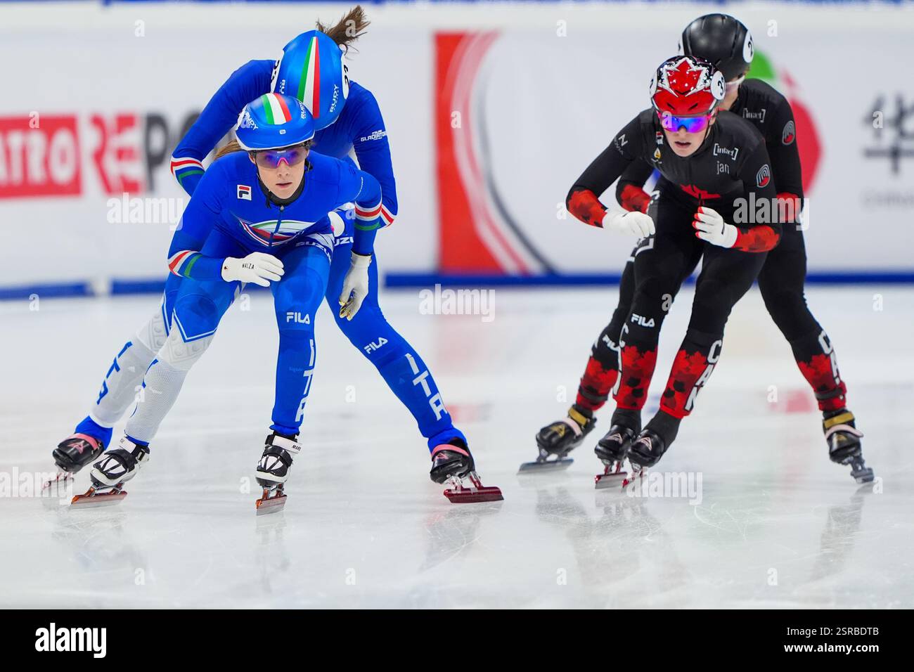 Milan, Italy. 15th Feb, 2025. MILAN, ITALY - FEBRUARY 15: Gloria Ioriatti of Italy, Chiara Betti ...