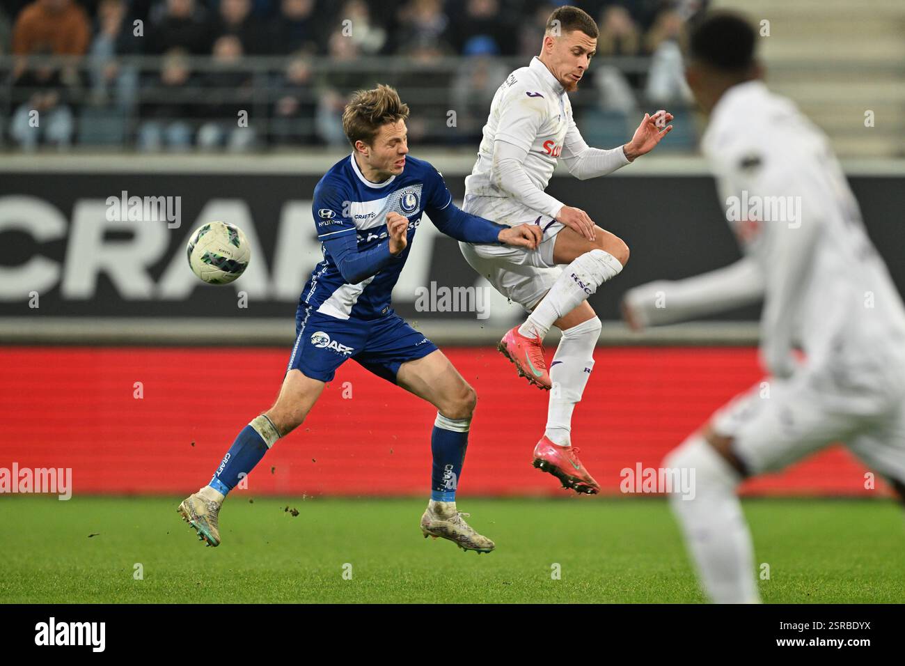 Gent, Belgium. 02nd Feb, 2025. Matisse Samoise (18) of AA Gent ...