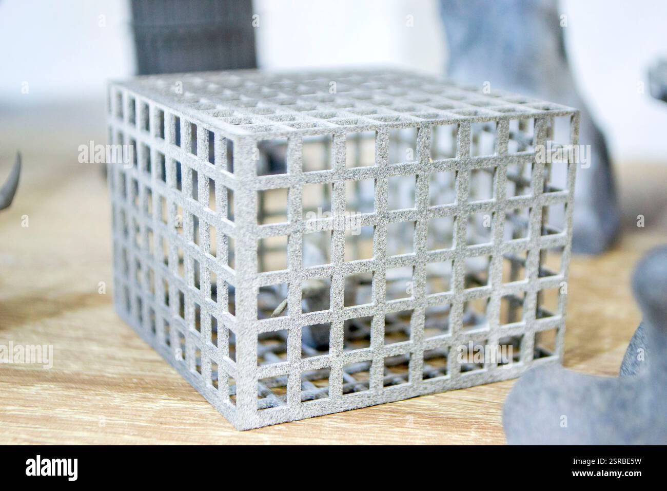 Art object printed on a 3D printer from molten plastic powder. Model ...