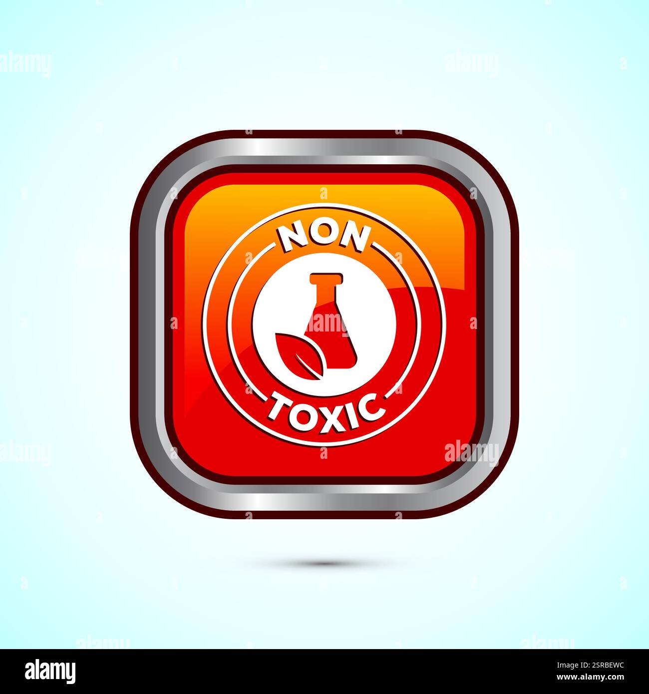Non toxic icon design illustration. No harmful chemical sign. Button ...