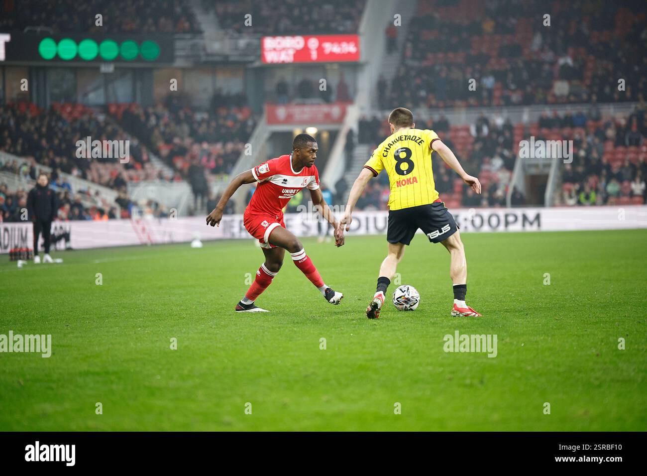 Riverside Stadium, Middlesbrough, UK. 15th Feb, 2025. EFL Championship ...