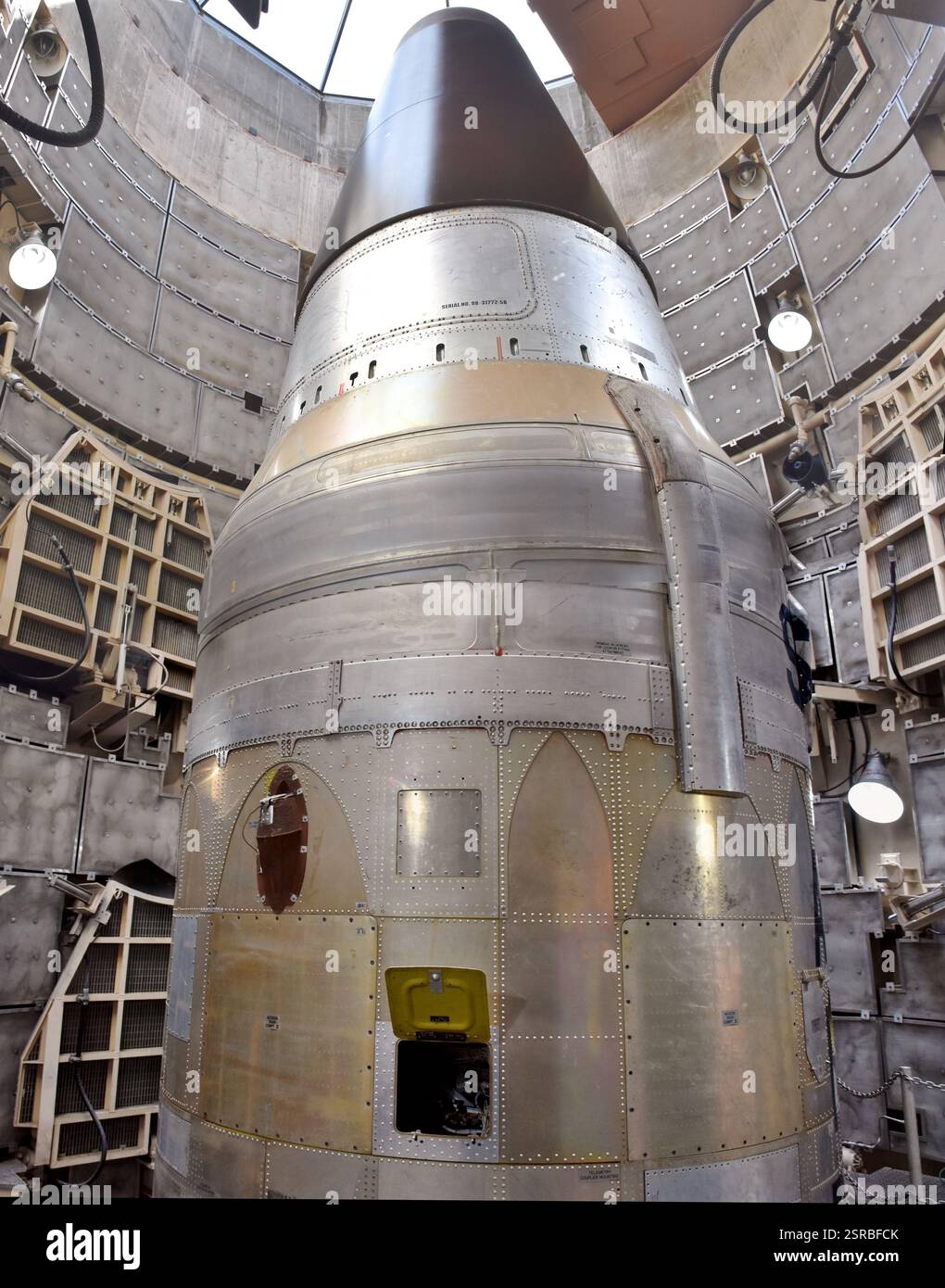 Tucson, AZ - February 14, 2025: A U.S. Air Force LGM-25C Titan II nuclear intercontinental ...