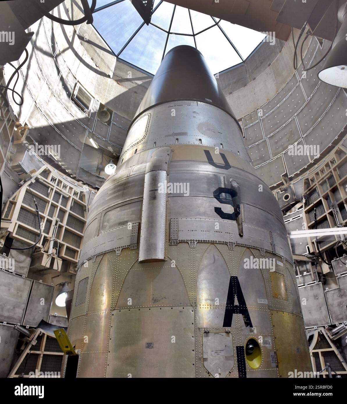 Tucson, AZ - February 14, 2025: A U.S. Air Force LGM-25C Titan II nuclear intercontinental ...