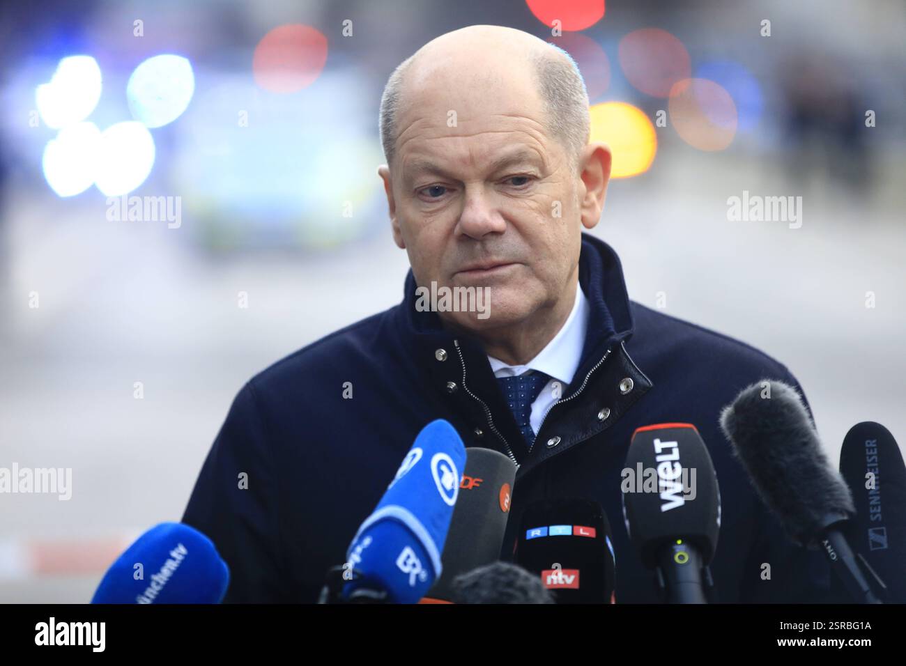 Gedenken an Opfer des Terroranschlag in München München, 15.02.2025 Bundeskanzler Olaf Scholz ...