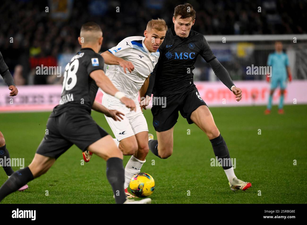 Rome, Italy. 15th Feb, 2025. Gustav Isaksen of SS Lazio and Scott ...