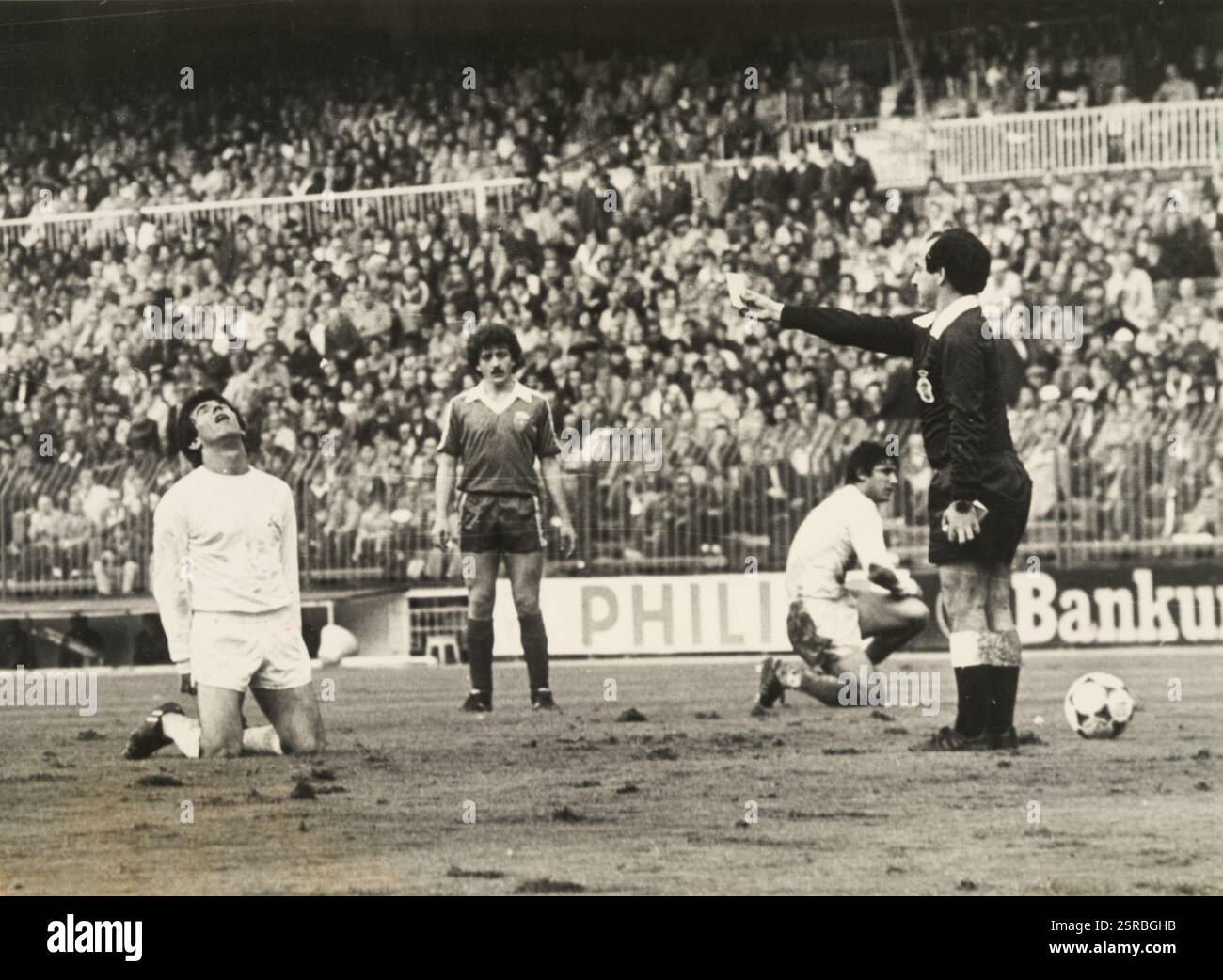 Madrid, 12/04/1981. League match, matchday 32, played at the Santiago ...
