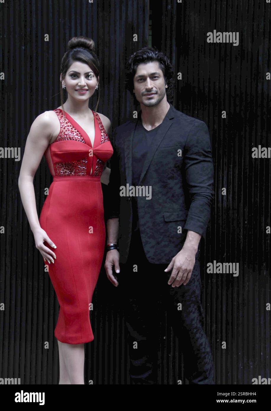 Bollywood actors Urvashi Rautela and Vidyut Jammwal during the launch ...