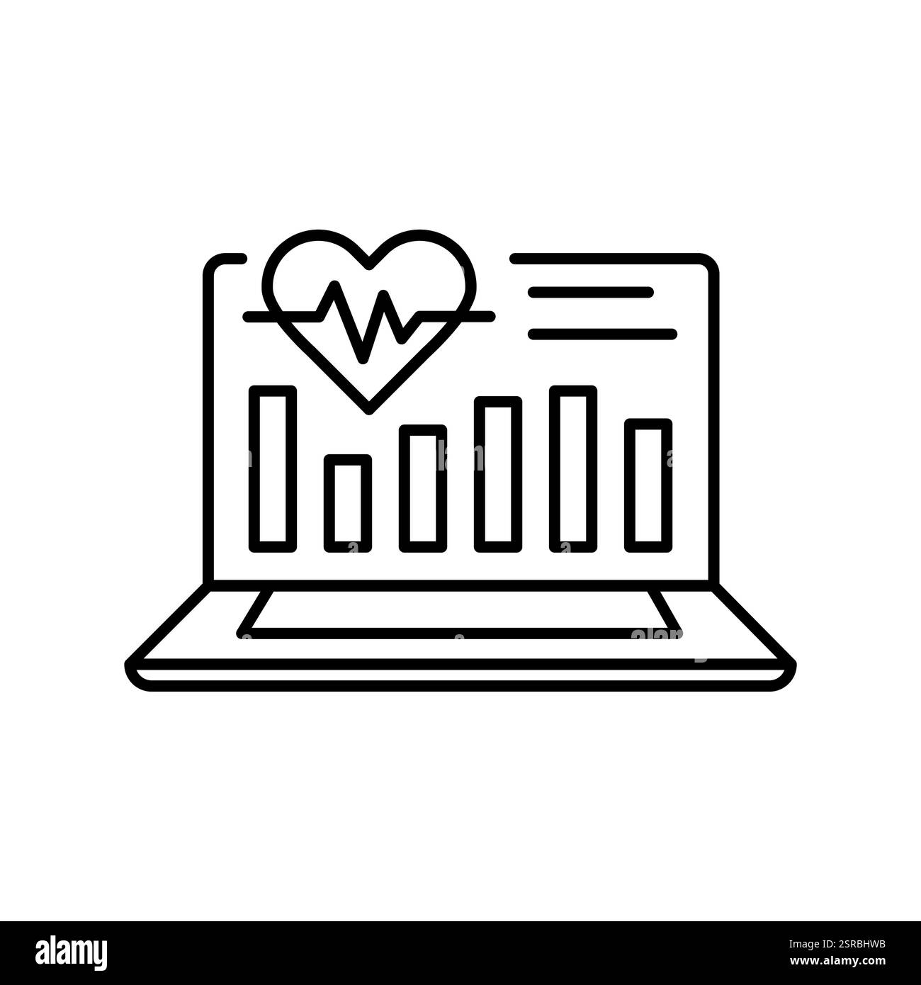 Data analytics in medicine line icon. Vector isolated element. Editable stroke Stock Vector ...