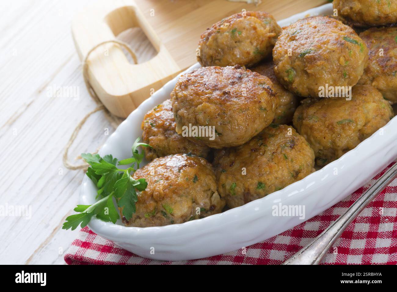 Rissole with mould cheese and parsley Stock Photo - Alamy