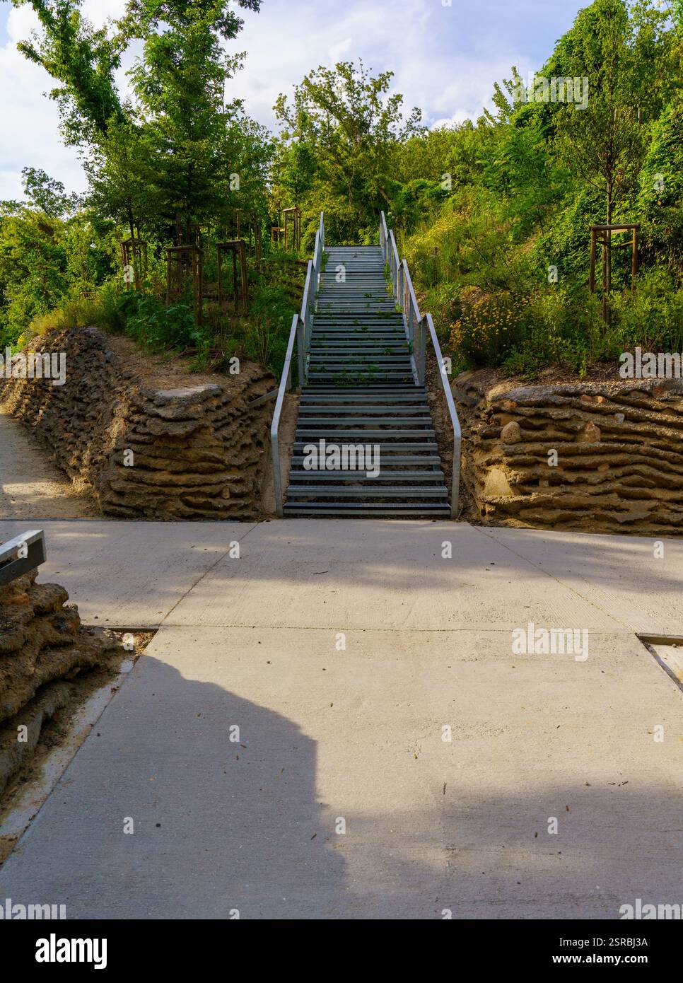 Poland. Award winning new park in Warsaw. Ecological, contemporary ...