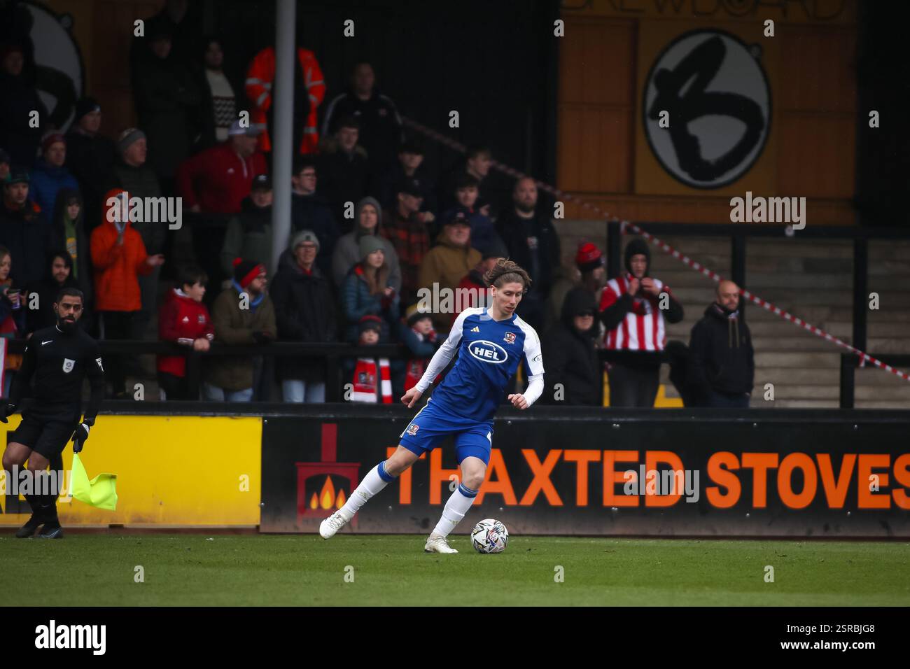 Alex Hartridge of Exeter City takes a touch during the EFL League One ...