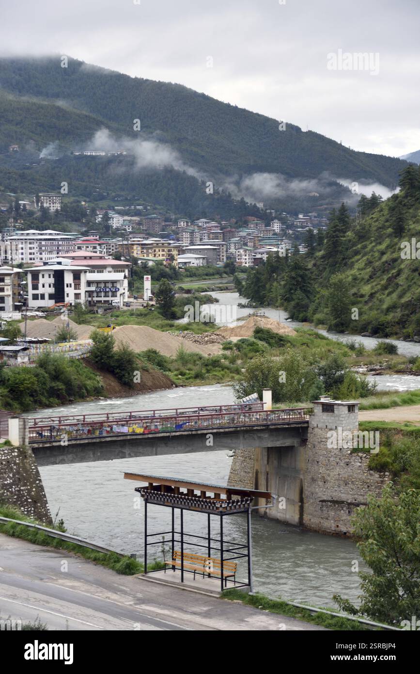 Aerial, view, capital, city, Thimphu, Bhutan, Asia Stock Photo - Alamy